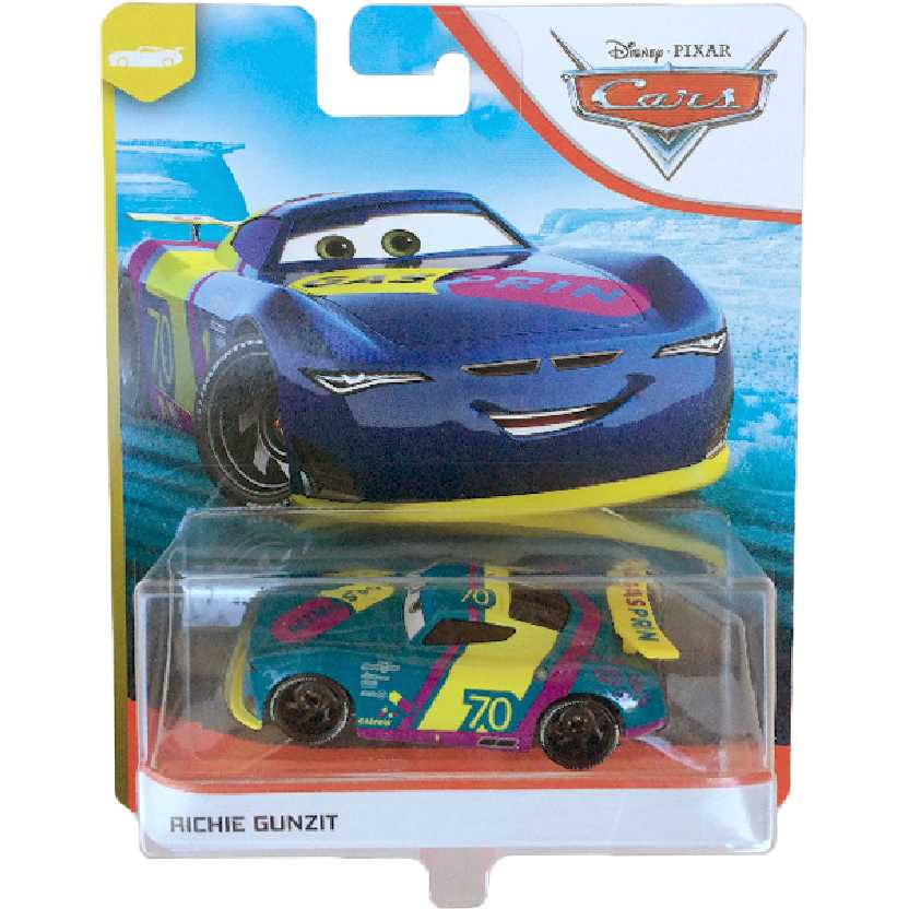 Disney Pixar Cars Carros Richie Gunzit Gasprin número 70 FLL85 escala 1 ...